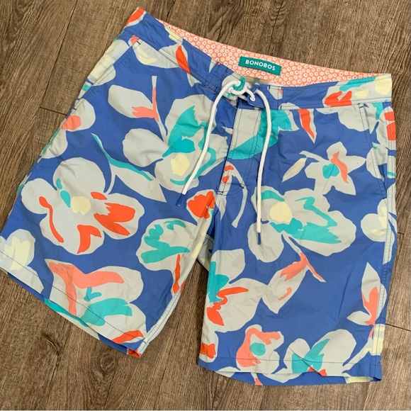 Bonobos | Swim | Bonobos Mens Hawaiian Print Swimming Trunks Size 34 ...